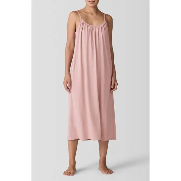 Eileen Fisher Organic Cotton Cami Midi Dress - Opal