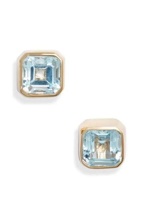 Anzie Cleo Jaeda Square Stud Earrings - Blue