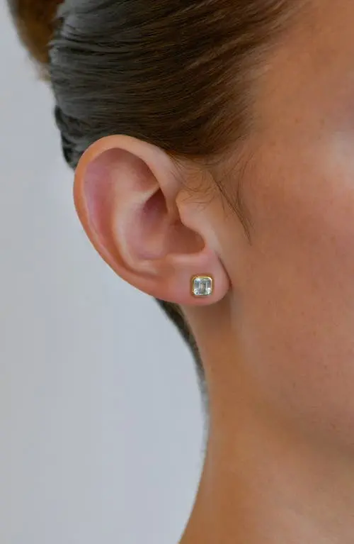 Anzie Cleo Jaeda Square Stud Earrings - Blue