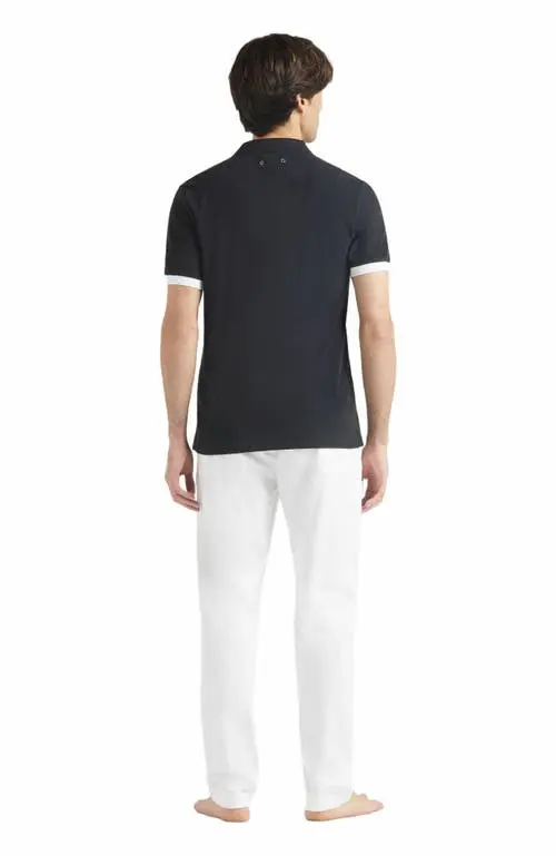 Vilebrequin Solid Cotton Polo - Noir