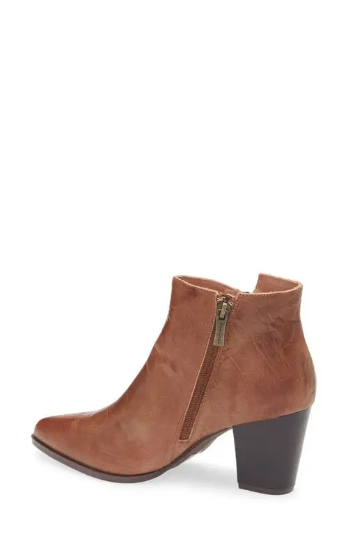CHOCOLAT BLU Eri Pointed Toe Bootie - Brown Leather