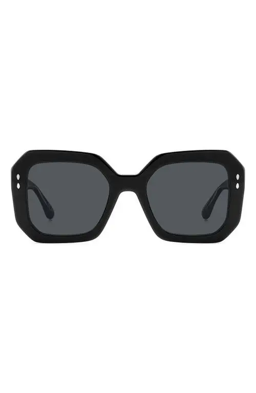 Isabel Marant 53mm Square Sunglasses - Black/ Grey