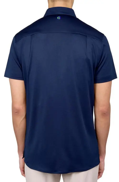 CON.STRUCT Solid Performance Button-down Shirt - Navy