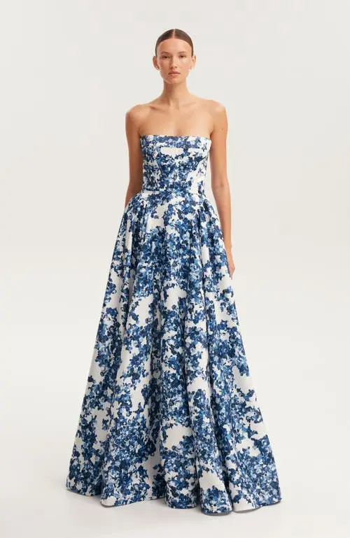 MILLA Ravishing Hydrangea Maxi Dress - Blue