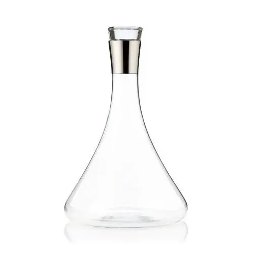 VISKI Irving Crystal Decanter With Chrome Rim