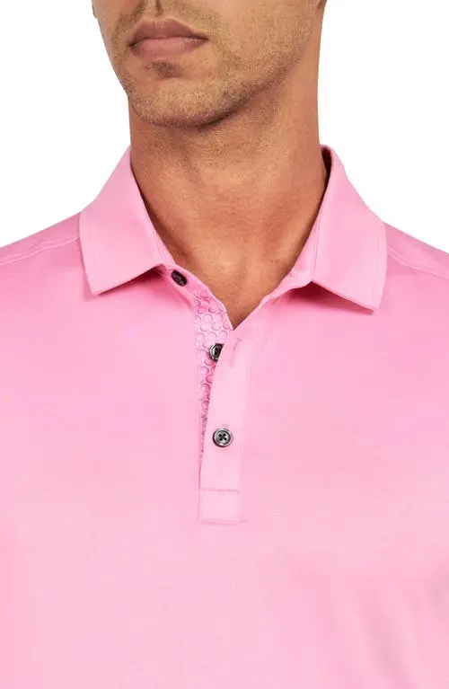CON.STRUCT Regular Fit Solid Recycled Performance Golf Polo - Pink