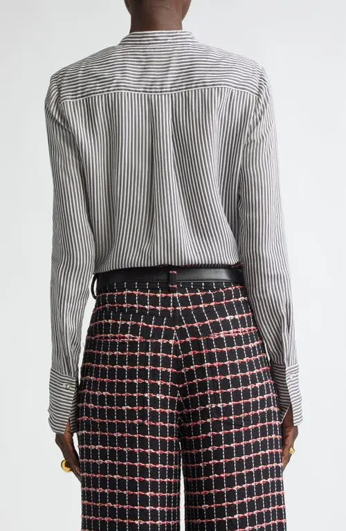 St. John Striped Button-up Shirt