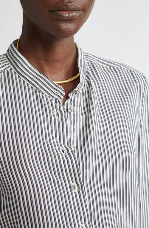 St. John Striped Button-up Shirt