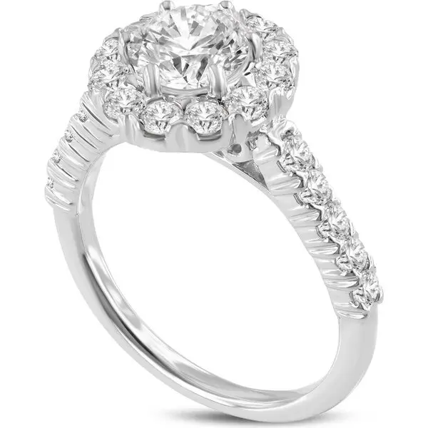 LUVMYJEWELRY Seraphine 2 Ctw Lab Grown Diamond Engagement Ring - 14k White Gold