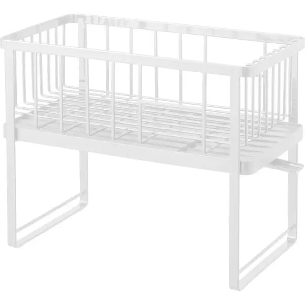 YAMAZAKI Two-level Dish Drainer Rack - White
