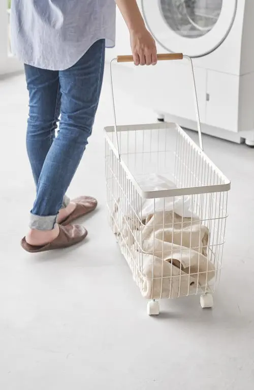 YAMAZAKI Rolling Laundry Basket