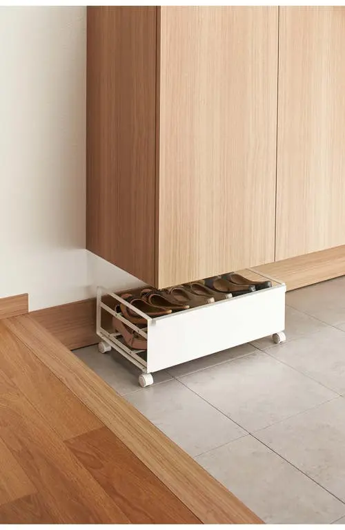 YAMAZAKI Rolling Shoe Rack