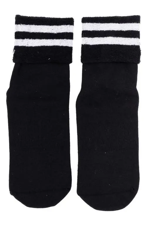 AREBESK Foldover Terry Grip Quarter Socks