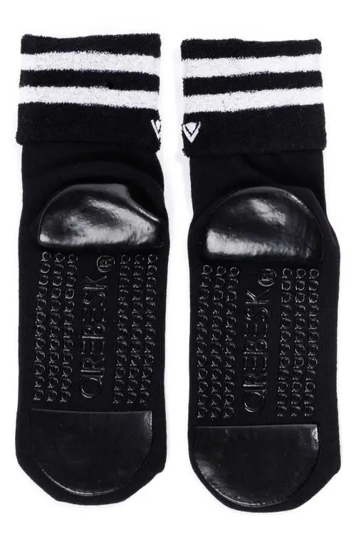 AREBESK Foldover Terry Grip Quarter Socks