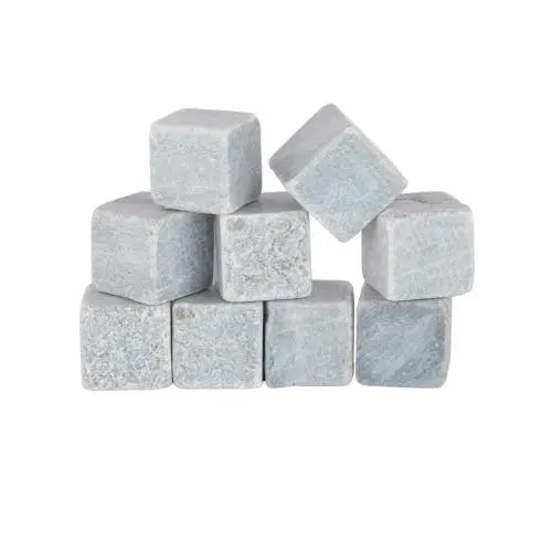 VISKI Glacier Rocks Soapstone Cubes Set Of 9 - Grey