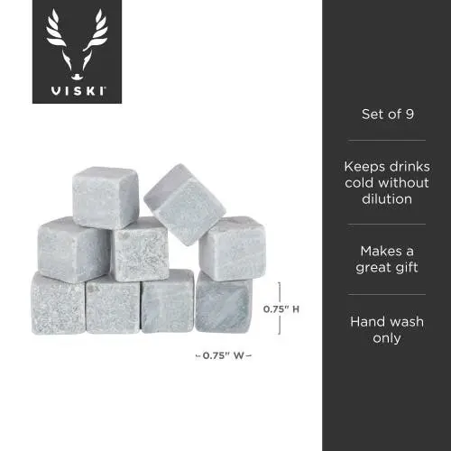 VISKI Glacier Rocks Soapstone Cubes Set Of 9