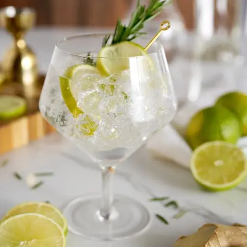 VISKI Raye Crystal Angled Gin & Tonic Glasses Set Of 2
