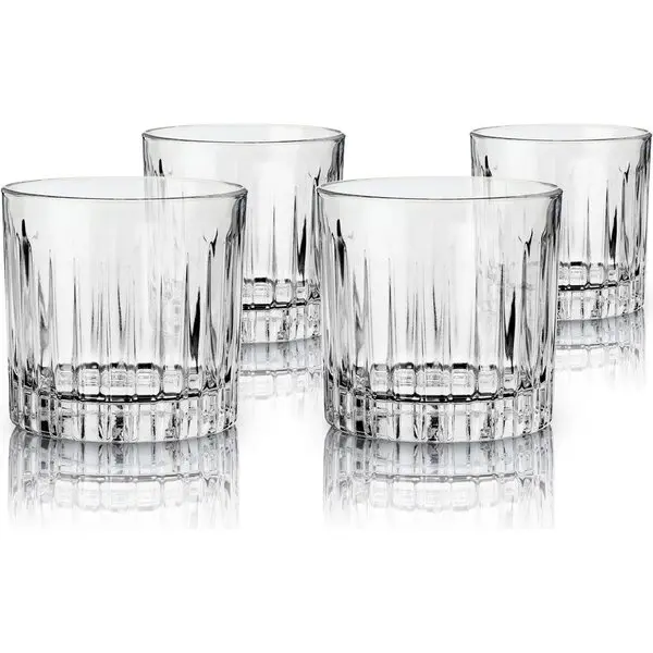 VISKI Reserve Milo Crystal Neat Glasses Set Of 4 - Clear
