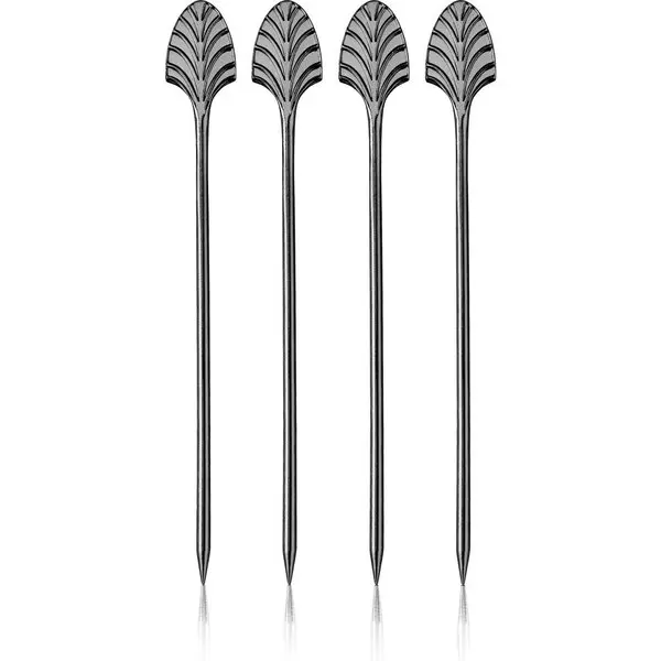 VISKI Art Deco Cocktail Picks Set Of 4 - Black