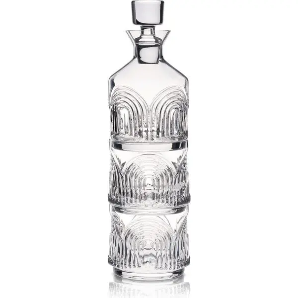VISKI Deco Beau 3-piece Crystal Stacking Decanter - Clear