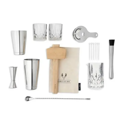VISKI 17-piece Barware Set In Stainless Steel - Silver