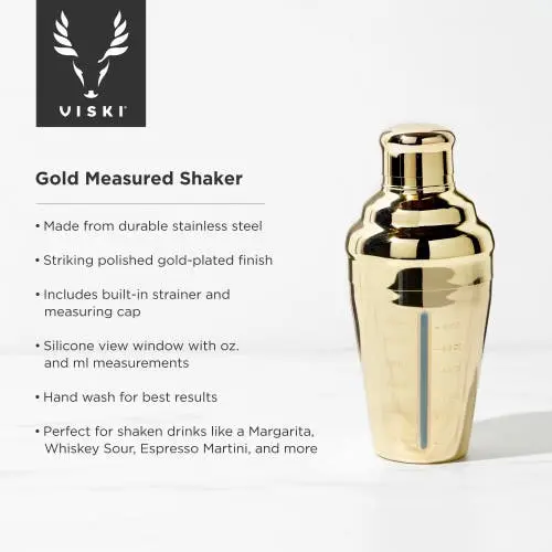 VISKI Belmont Measured Cocktail Shaker