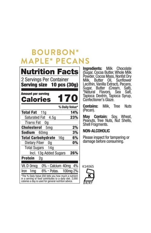 SUGARFINA Off Hours Set Of 4 Bourbon Maple Pecan Candy Cubes