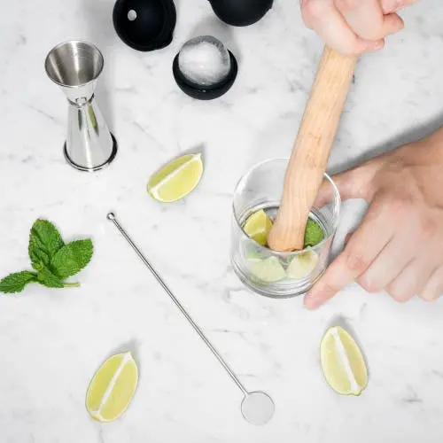 VISKI Professional 7-piece Muddled Barware Set In Stainless Steel