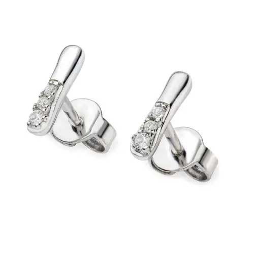 LUCY QUARTERMAINE Skinny Drip Mini Stud Earrings - Sterling Silver