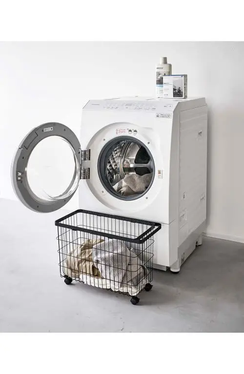 YAMAZAKI Rolling Laundry Basket