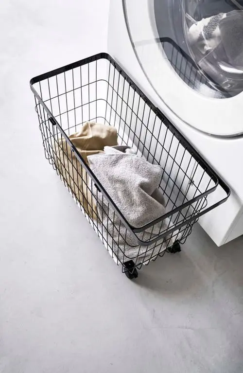 YAMAZAKI Rolling Laundry Basket