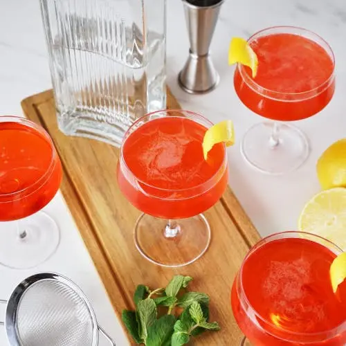 VISKI Raye Crystal Angled Coupe Glasses Set Of 4