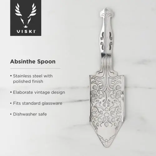 VISKI Absinthe Spoon In Stainless Steel
