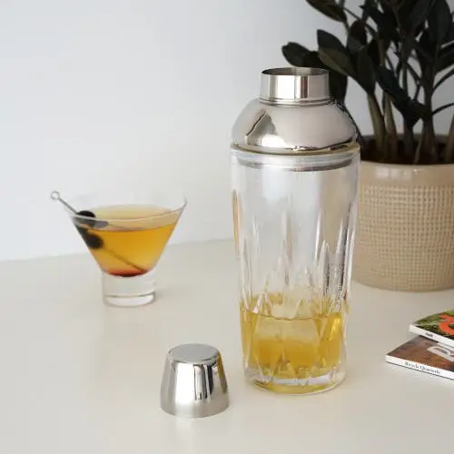 VISKI Admiral Crystal Cocktail Shaker In Stainless Steel