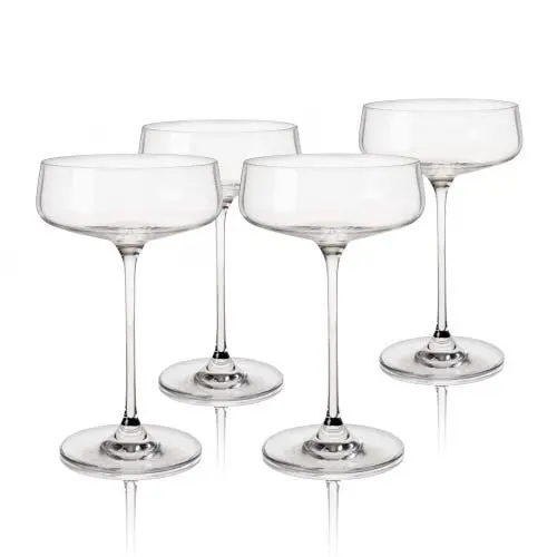 VISKI Reserve Julien Crystal Coupes Set Of 4 - Clear