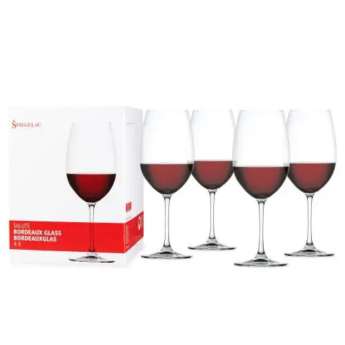 SPIEGELAU Salute Bordeaux Wine Glass Set Of 4 - Clear