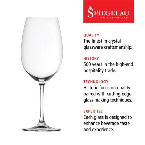 SPIEGELAU Salute Bordeaux Wine Glass Set Of 4