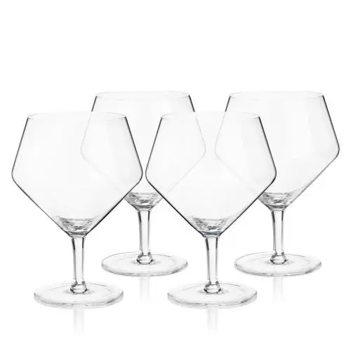 VISKI Raye Crystal Gin & Tonic Glasses Set Of 4 - Clear