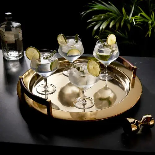 VISKI Raye Crystal Gin & Tonic Glasses Set Of 4
