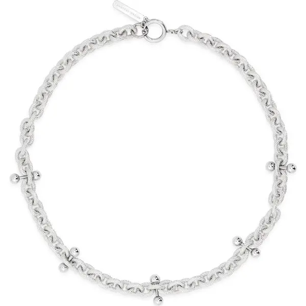 JUSTINE CLENQUET Blake Pierced Choker Necklace - Palladium