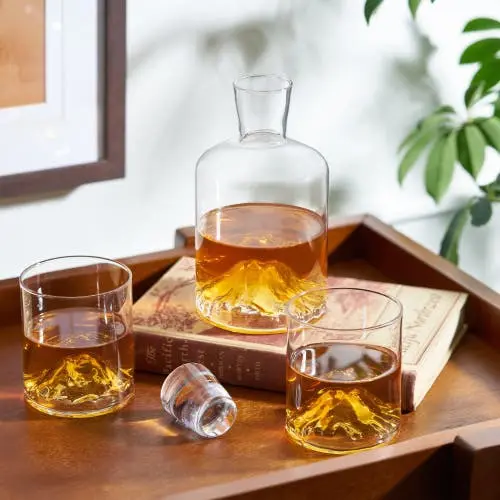 VISKI Mountain Crystal Liquor Decanter