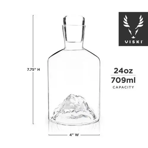 VISKI Mountain Crystal Liquor Decanter