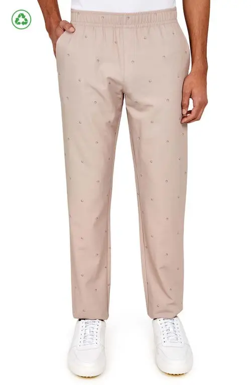 CON.STRUCT Golf Ball Print Recycled Performance Pants - Khaki