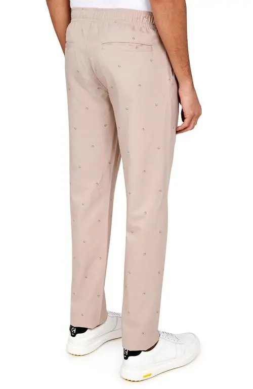 CON.STRUCT Golf Ball Print Recycled Performance Pants - Khaki