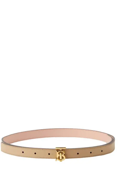 Burberry Blush Pink Leather Belt with Gold Buckle Burberry Pale Pink Leather Thomas Buckle Belt 95CM Burberry  main image 3