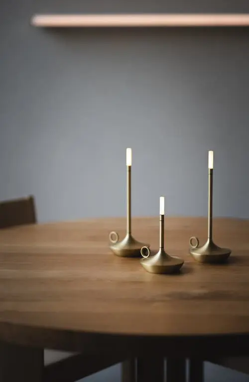 WICK BY GRAYPANTS Wick Short Rechargeable Table Light - Brass