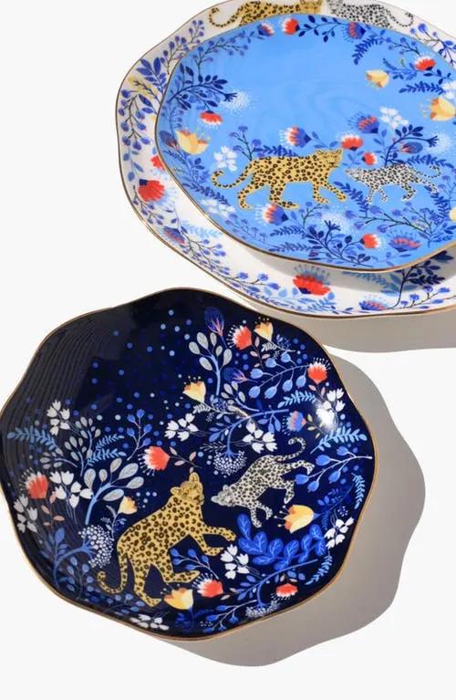 JESSIE ZHAO NEW YORK Amazon Rainforest Bone China Plates