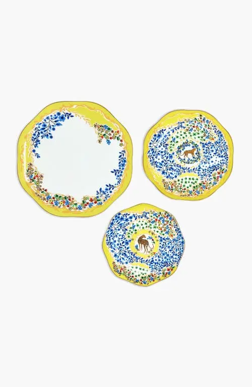 JESSIE ZHAO NEW YORK Garden Bone China Plates - Yellow