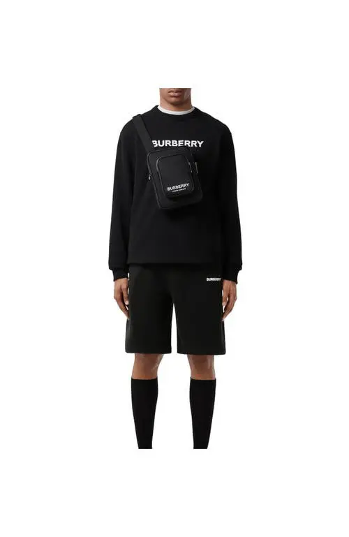Burberry Logo Cotton Shorts - Black