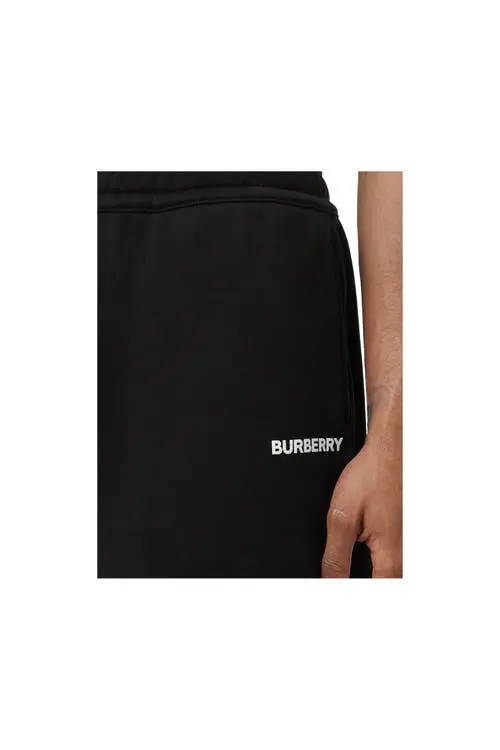 Burberry Logo Cotton Shorts - Black